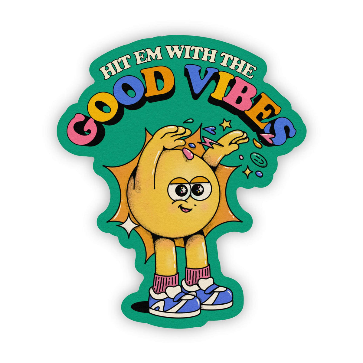 "Hit em with the Good Vibes" sticker – Parabola Coffee Roasting Co.
